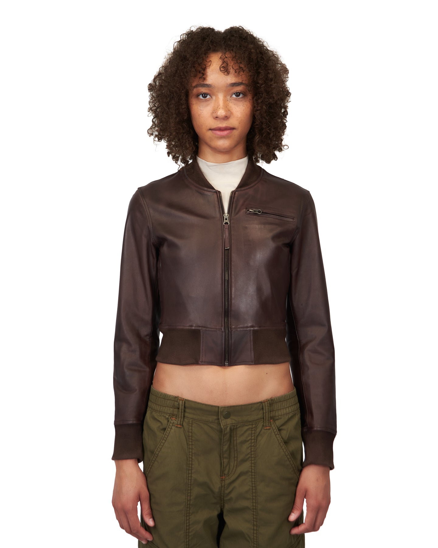Collins Patina Leather Jacket Bark – jakett
